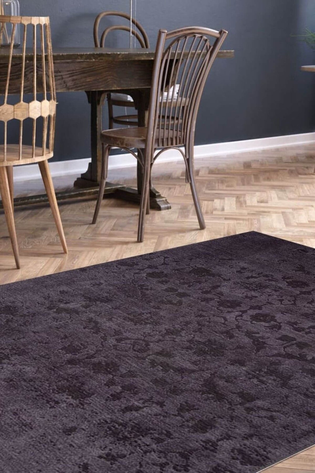 Black Rug, Black Persian Rug, 3 X 5 Rug Black, Boho Rug, Rug for ...