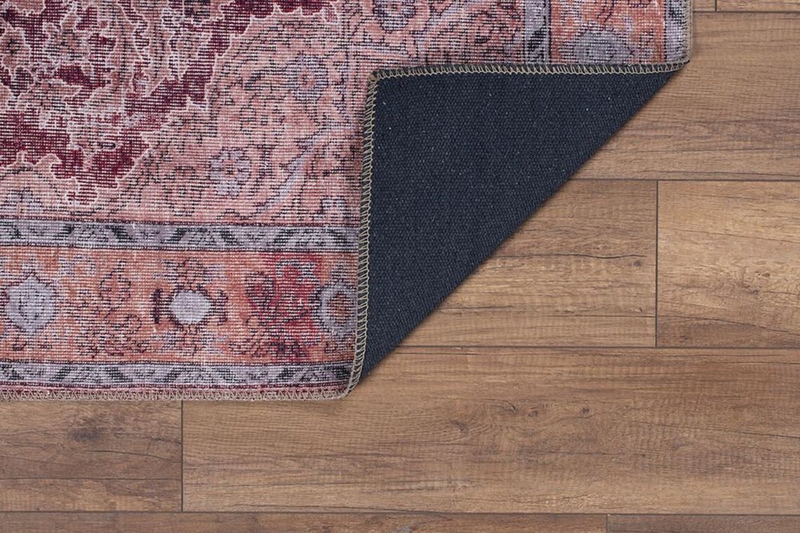 Round Rug Burgundy Round Rug Circle Rug Circle Rug Overdye - Etsy