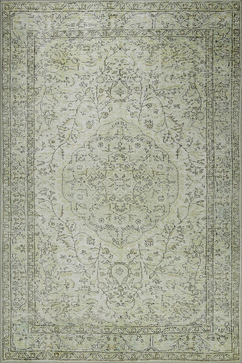 Green Rug for Kitchen Green Rug Flower Green Rug 8 X 10 - Etsy