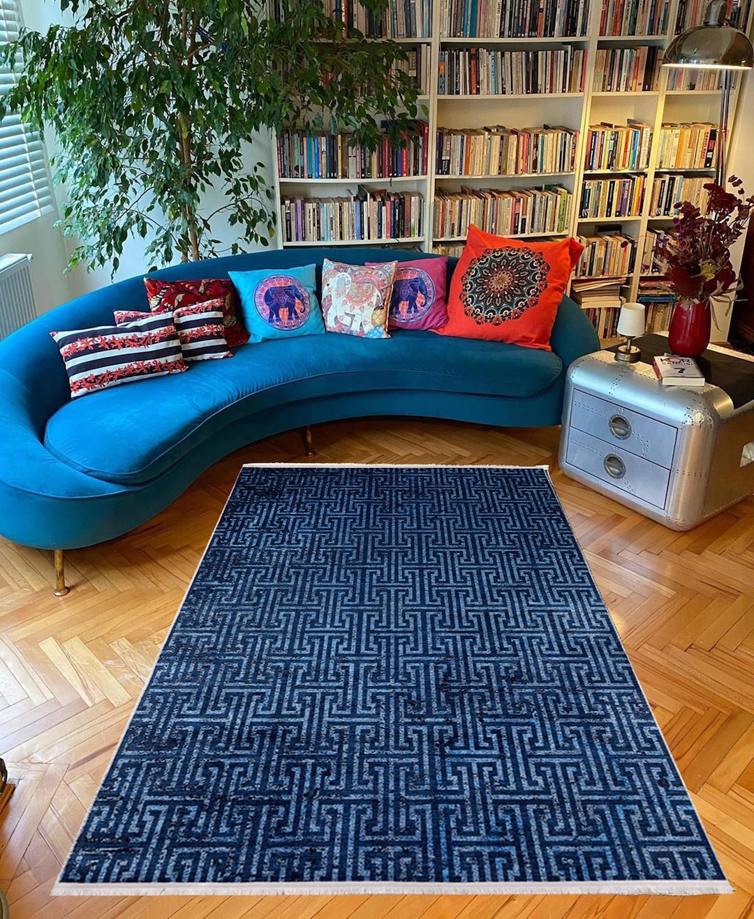 Navy Blue Rugs 9x12, Navy Blue Rug Runner, Navy Blue Rug, Modern Greek ...