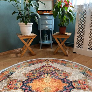 Round Rug, 8x8 Round Rug, Round Rug 4x4, 4x4 Round Rug, Round Farmhouse ...