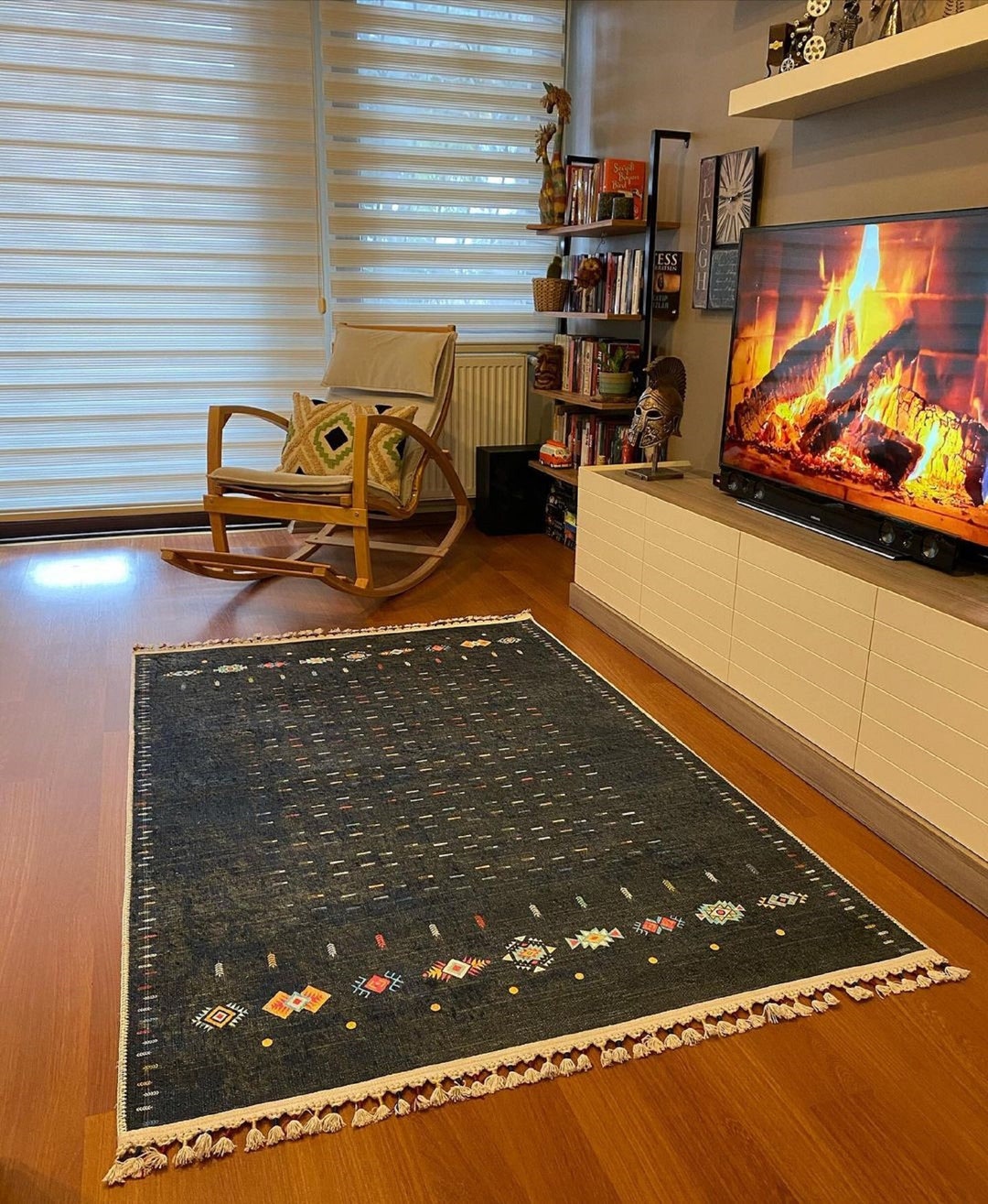 Black Rug, Black Rug 8x10, Black Rug for Bedroom, Black Rug Runner ...