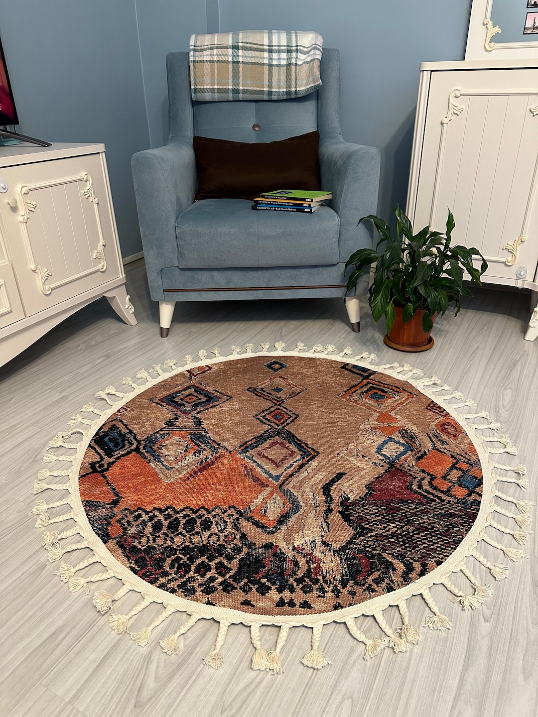 Round Rug Vintage, Round Rug 8 Feet, Round Rug 5, Circle Rug 8x8 ...