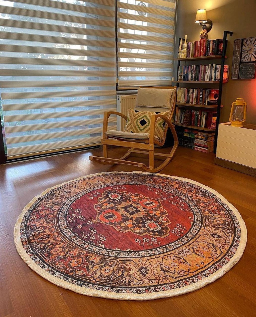 Round Rug, Textured Round Rug, Round Braided Rug, Round Rug 5x5 ...