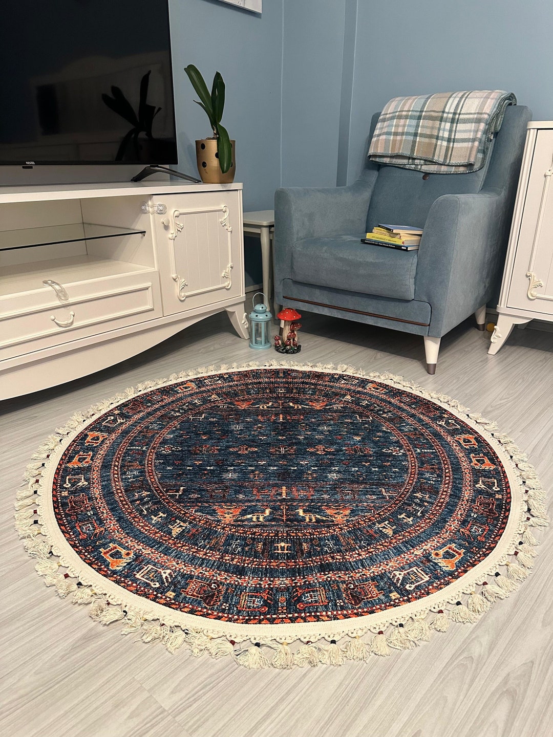 Round Rug for Dining Room, Round Rug for Living Room, Round Rug for ...