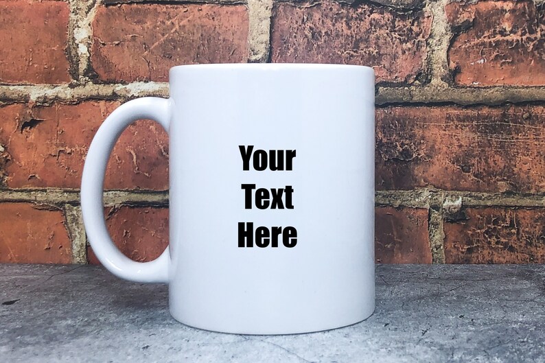 Personalized Custom Text Coffee Mug With Color Option, Custom Text ...