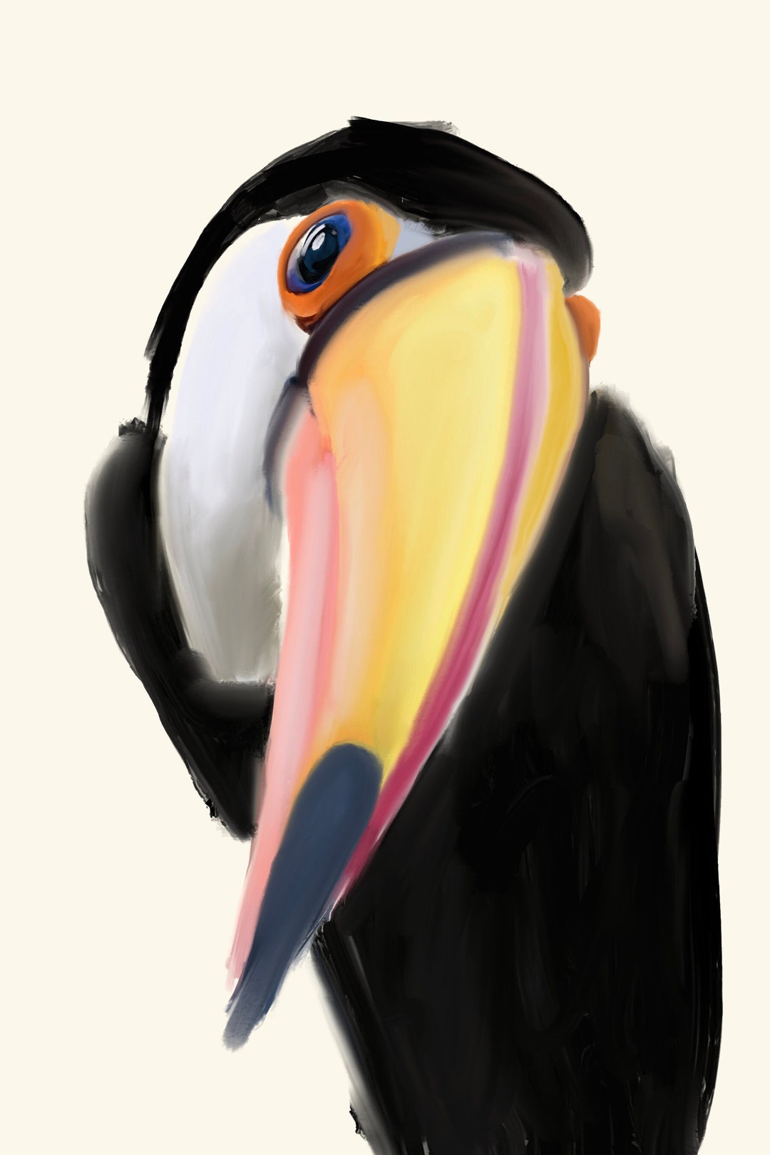 Toucan Digital Painting - Etsy