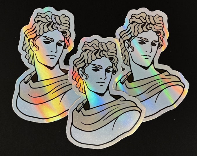 Greek God Apollo Bust Vinyl Sticker, Greek Mythology Stickers - Etsy