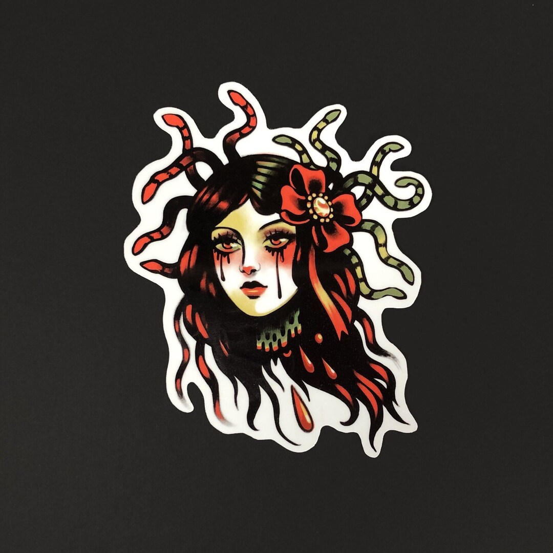 Weeping Medusa Sticker, Greek Mythology Sticker - Etsy