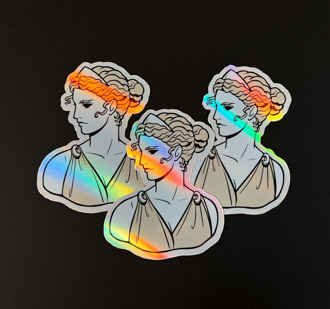 Greek Goddess Artemis Bust Vinyl Sticker, Greek Mythology Stickers - Etsy