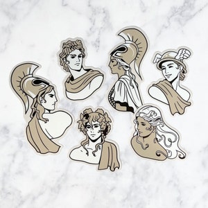 Greek Goddess Athena Bust Vinyl Sticker, Greek Mythology Stickers - Etsy