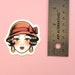 Pink Flapper Girl Sticker - American Traditional Flash Tattoo - Etsy