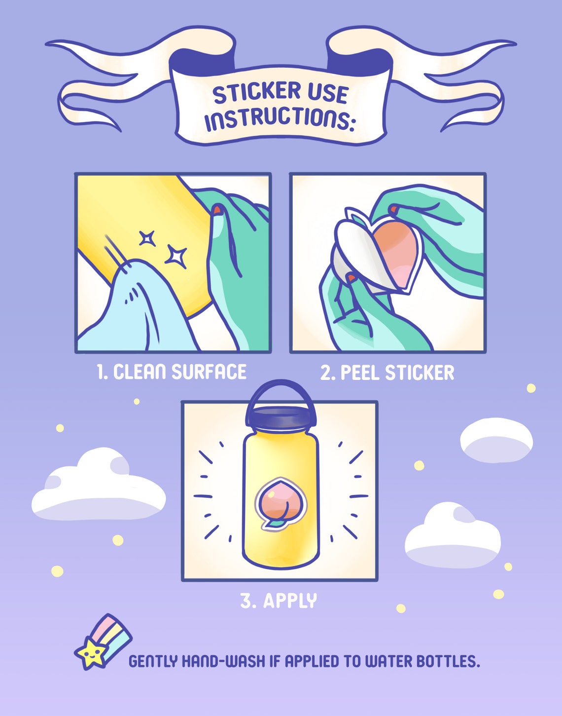 Cute Creamsicle Emoji Sticker Set 2 PC Dessert Sticker Cute - Etsy