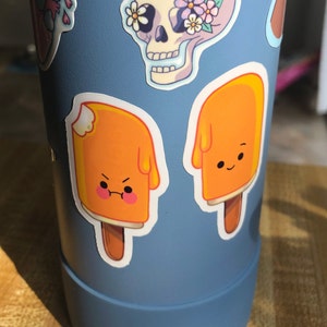 Cute Creamsicle Emoji Sticker Set 2 PC - Dessert Sticker, Cute Ice ...