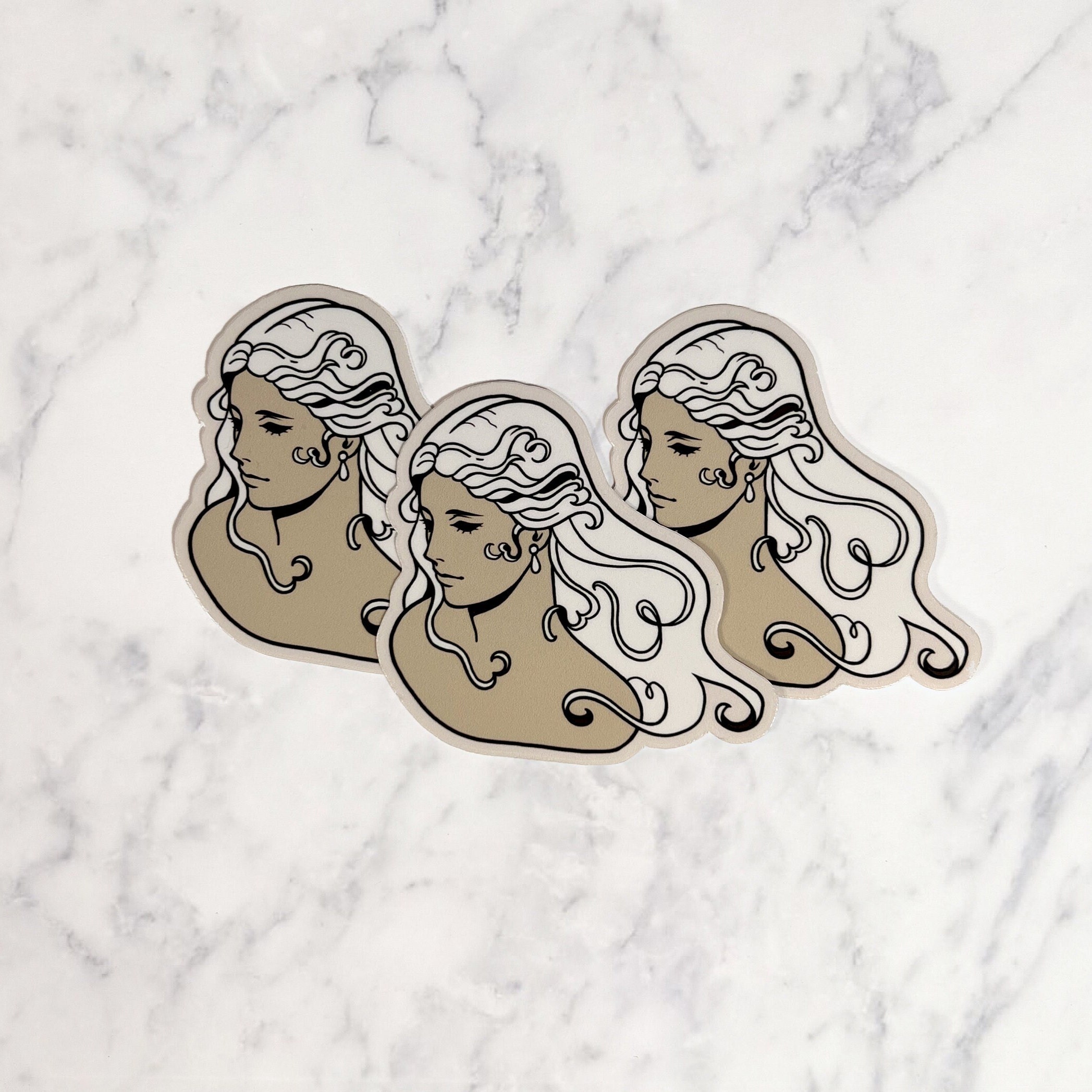 Greek Goddess Aphrodite Bust Vinyl Sticker, Greek Mythology Stickers - Etsy