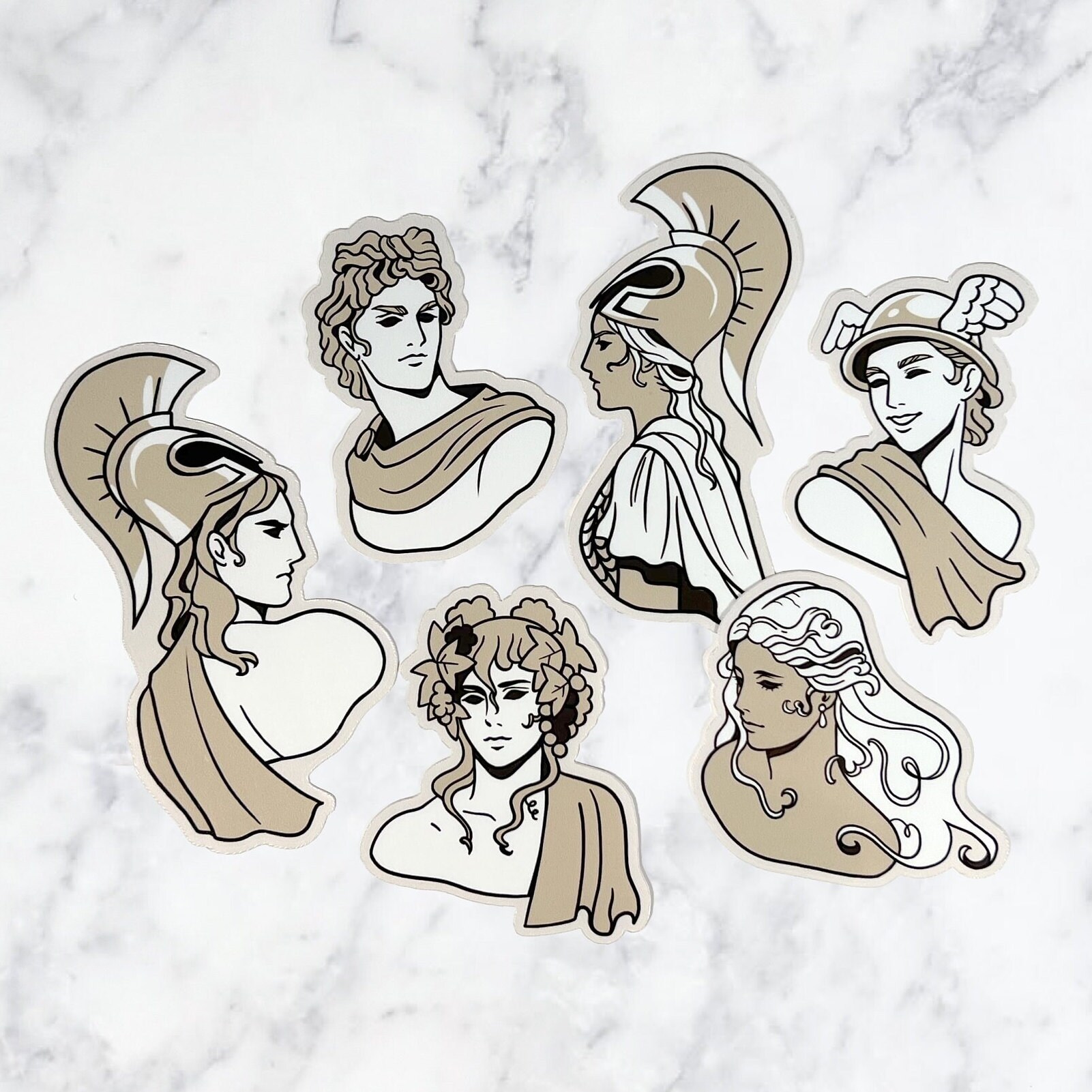 Greek Goddess Aphrodite Bust Vinyl Sticker, Greek Mythology Stickers - Etsy