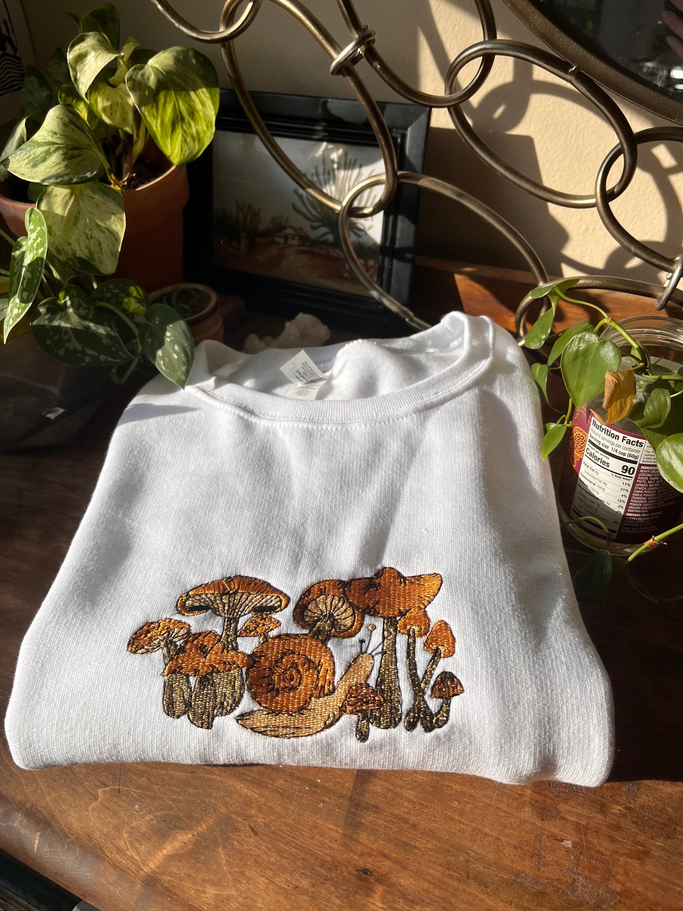 White Custom Embroidered Crewneck Unisex Embroidered Fleece - Etsy