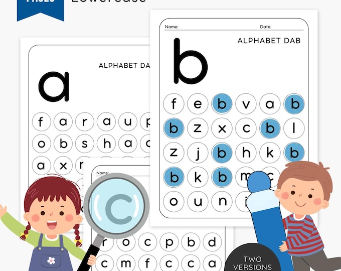 26 Printable Alphabet Lowercase Dab It Worksheets | Preschool-kdg ...