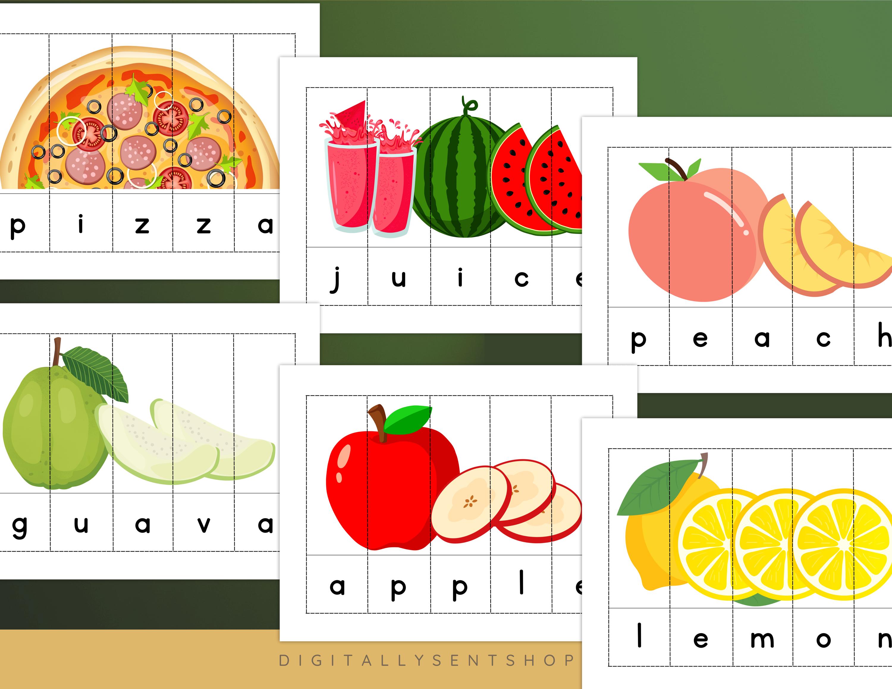 36 Sequencing Puzzles | Food Flashcards | Sequence Cut and Play Early ...