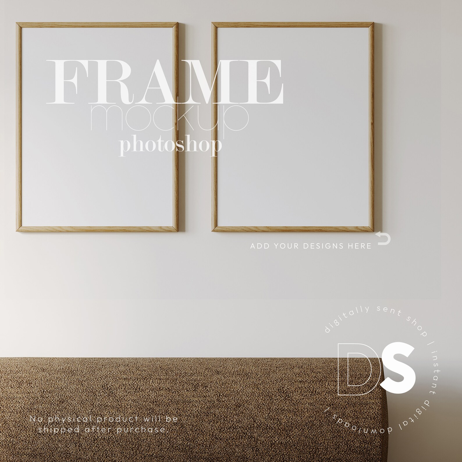 2 Frames Mockup, Silver Frame Mockup, Black Frame Mockup, Editable ...