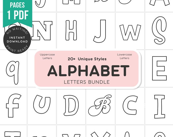 Large Alphabet Bubble Letters for Classroom Big Letters Templates ...