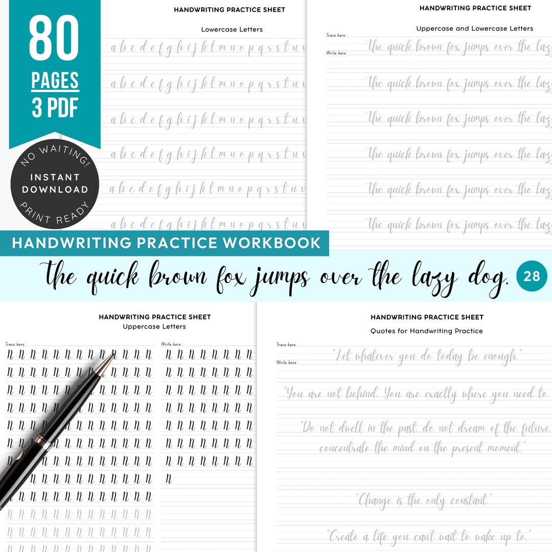 Daydream Handwriting Practice Sheet, Calligraphy, Cursive, Script ...