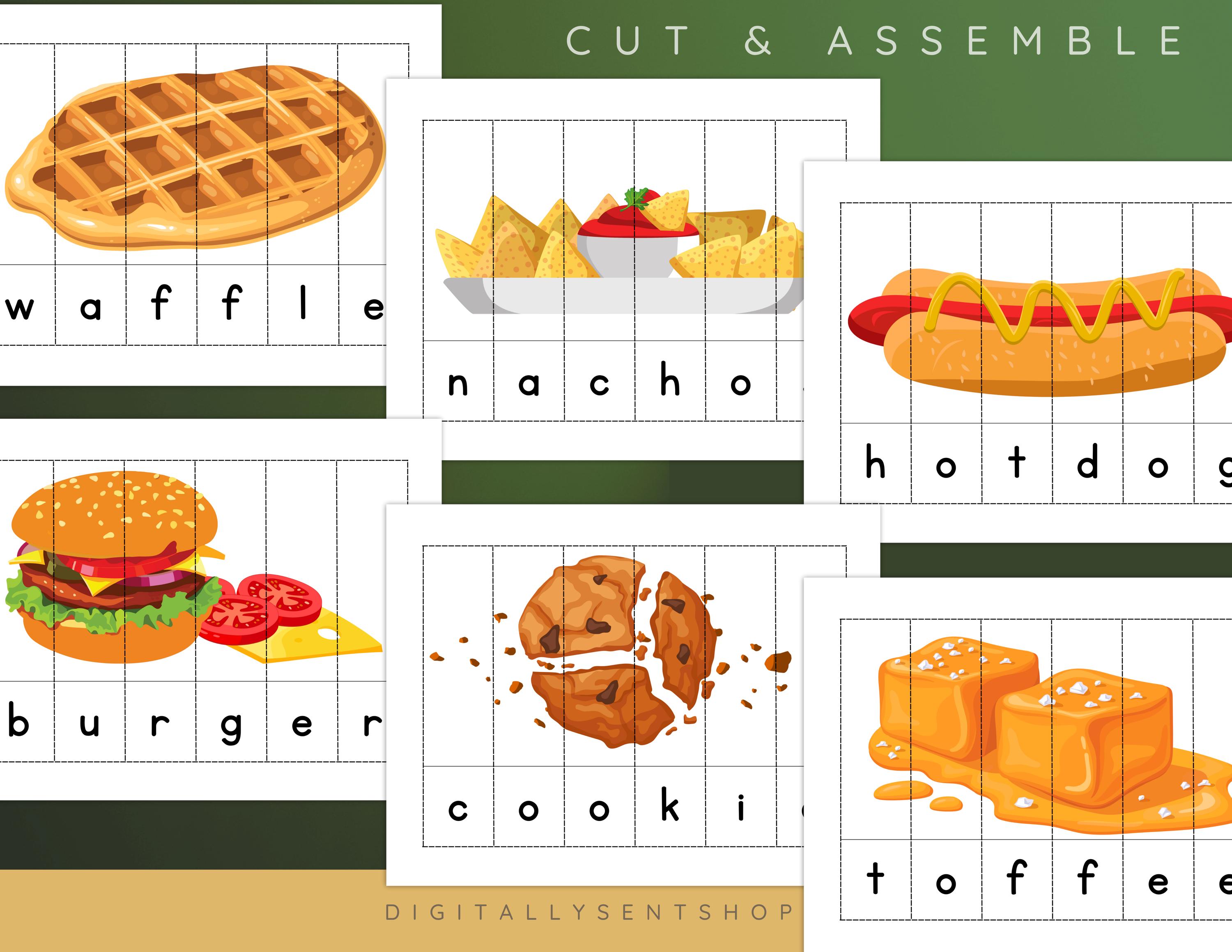 36 Sequencing Puzzles | Food Flashcards | Sequence Cut and Play Early ...