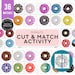 Printable Donuts Matching Game – 36 Toddler Puzzle, Preschool Binder ...