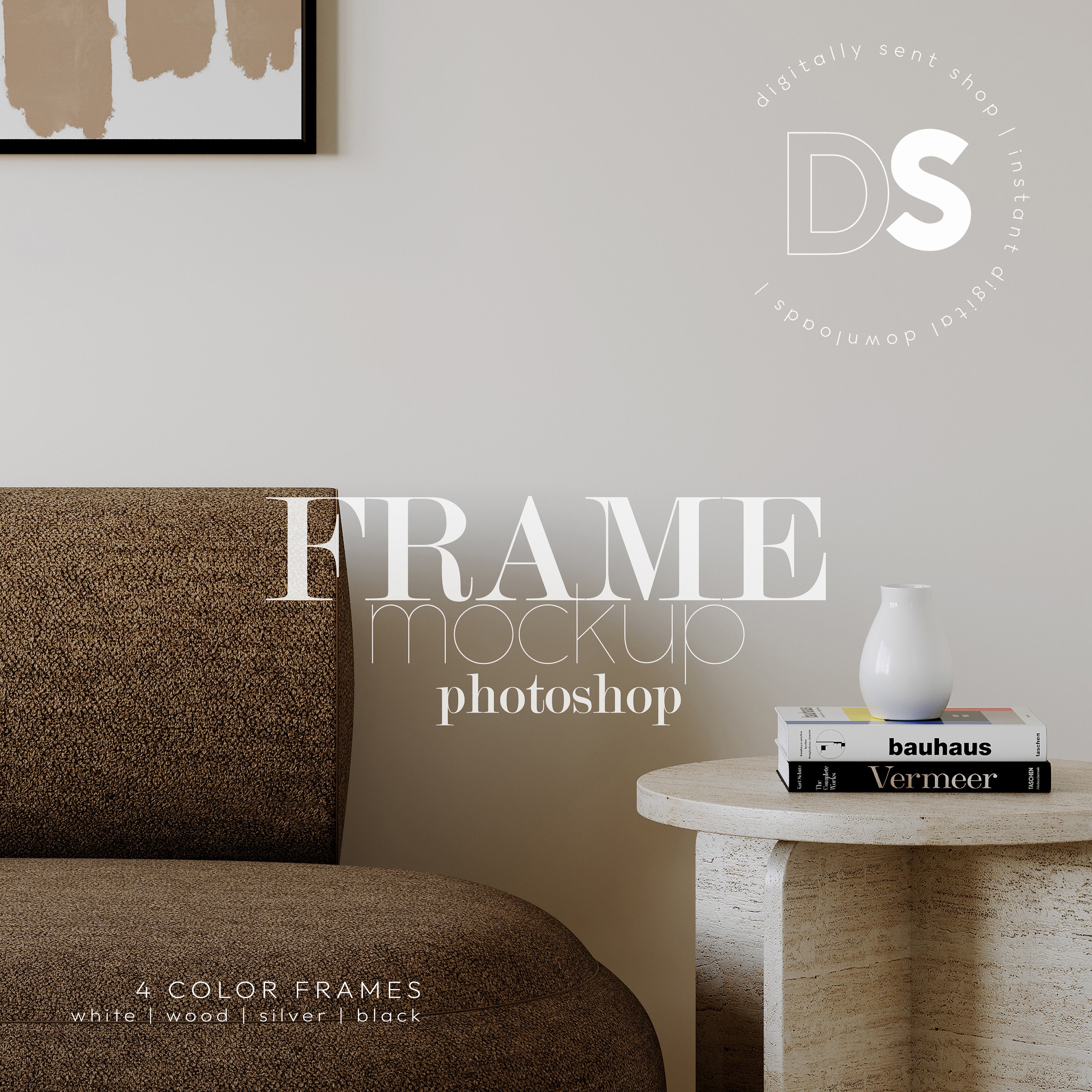2 Frames Mockup, Silver Frame Mockup, Black Frame Mockup, Editable ...
