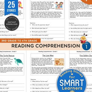 Reading Comprehension Grade 3 Set 1 | 25 Short Stories for Kids ...