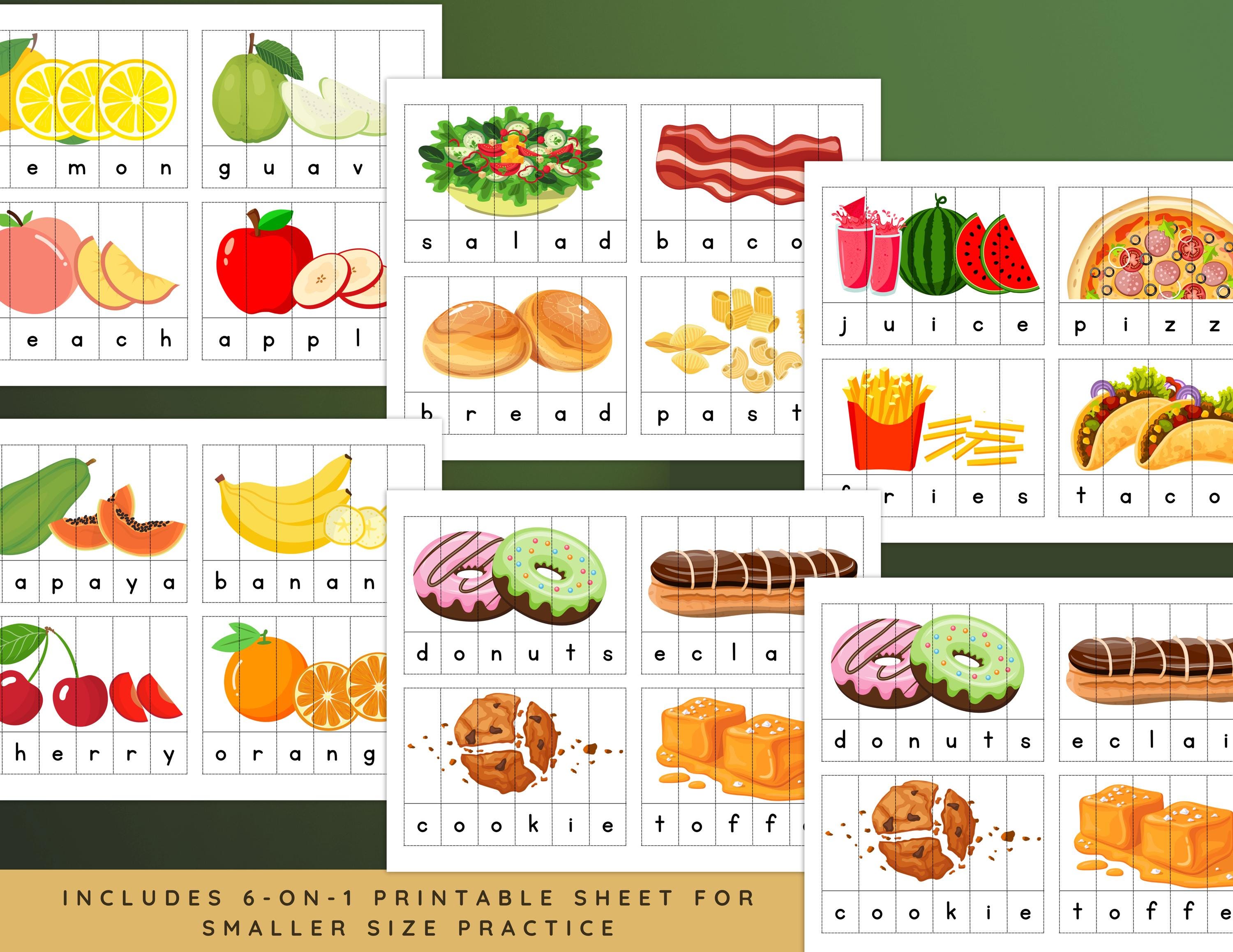 36 Sequencing Puzzles | Food Flashcards | Sequence Cut and Play Early ...