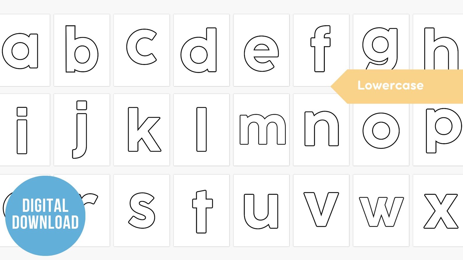 Large Printable Alphabet Letters for Classroom Decor | 900+ Pages ...
