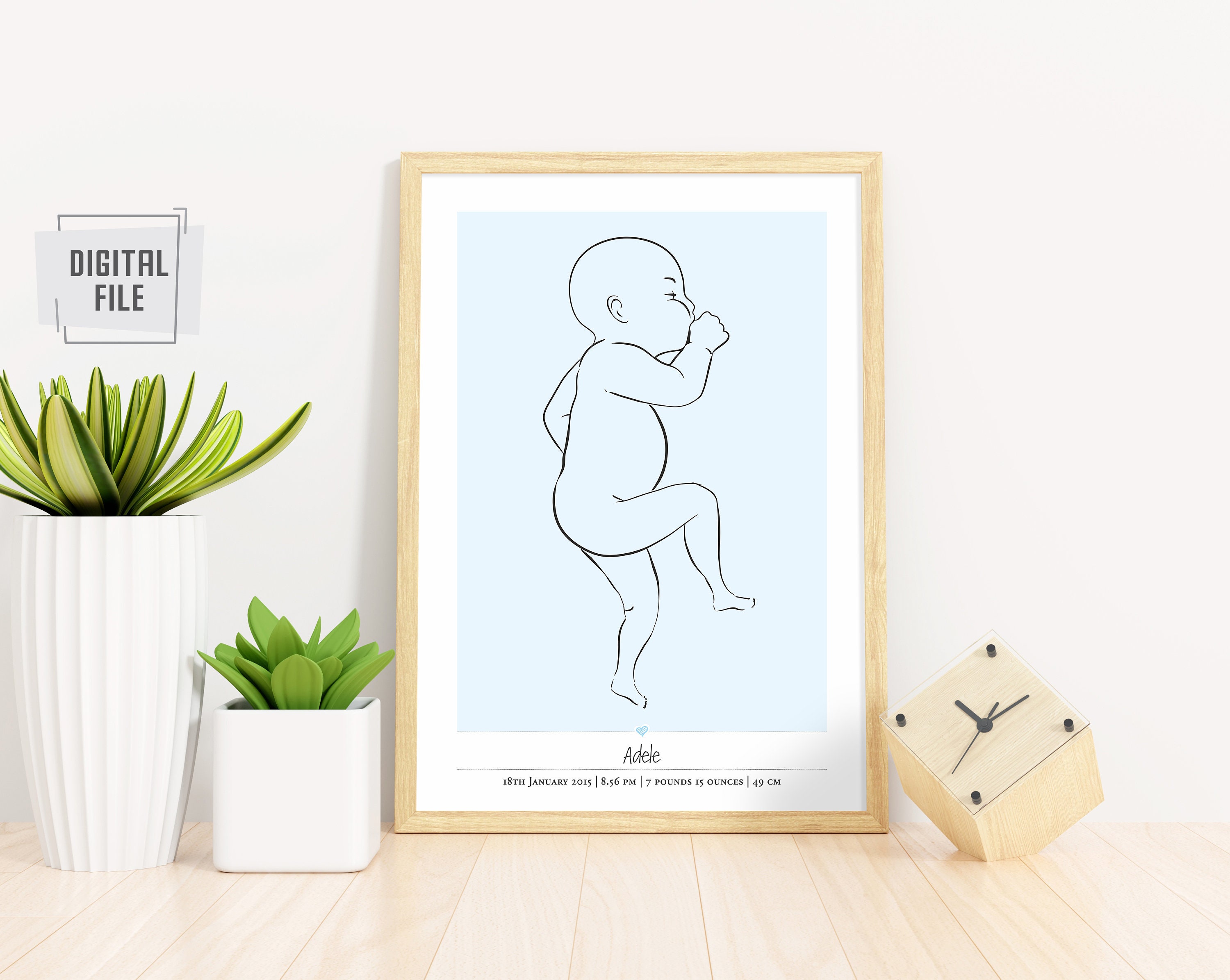 Baby Birth Poster 1:1 Scale Personalised Newborn - Etsy