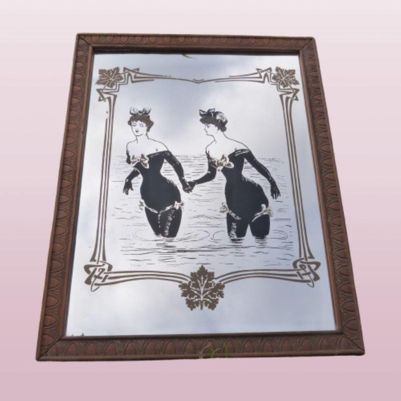 Antique Advertising Mirror - Etsy