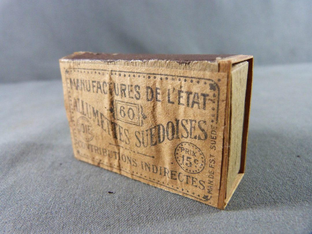 WWI French Matchbox Swedish Matches With Two Pieces of - Etsy