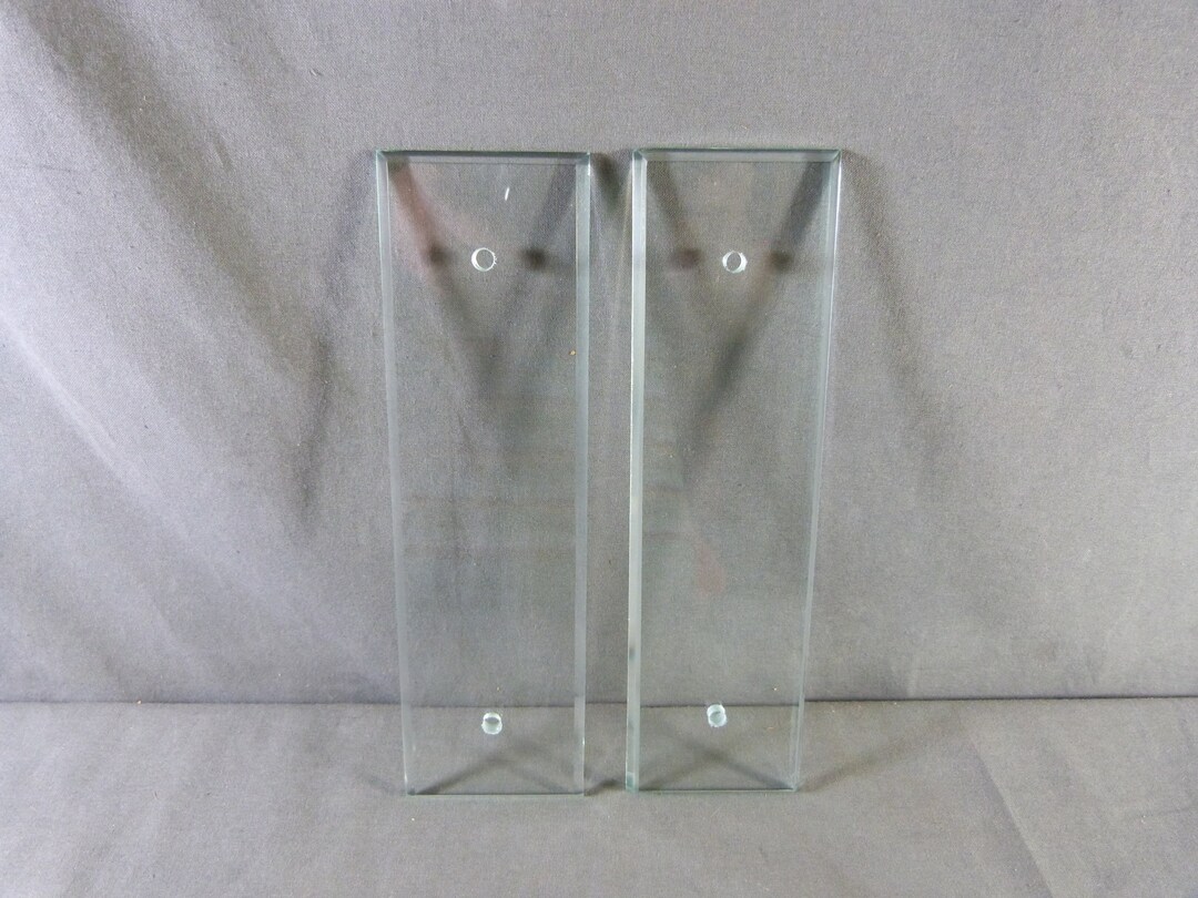 Pair of Beveled Glass Doorplates, 7 Door Plate, Door Hardware - Etsy