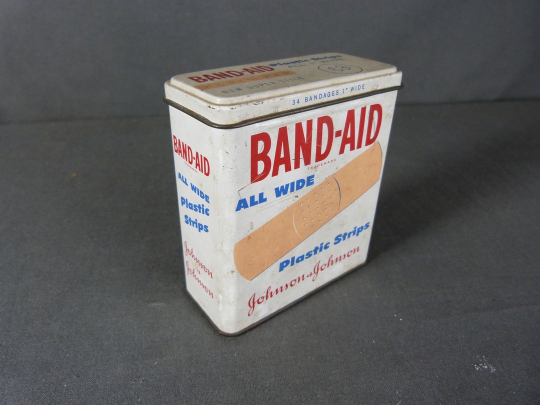 Old Metal Box, Year 1960, band-aid, American Bandages, Advertising, Box ...