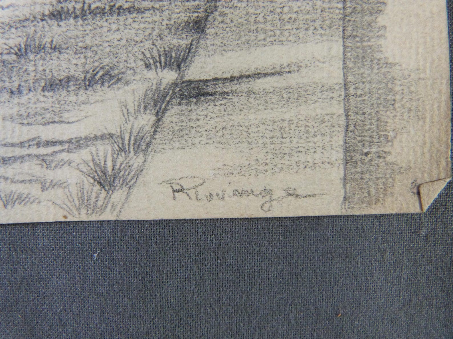 René PLUVINAGE (1902-1983) Pencil Drawing Porte Des Allemands Metz 1924 ...