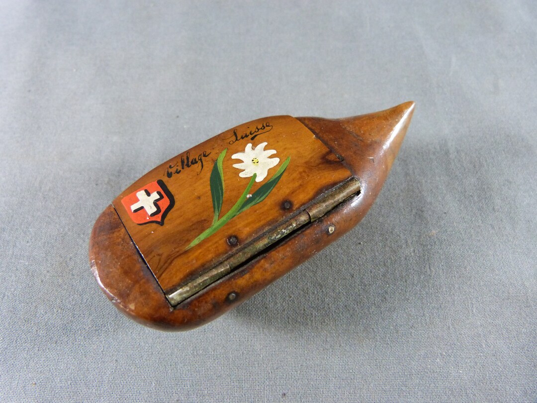 Snuff Box Swiss Clog-shaped Tobacco Box - Etsy