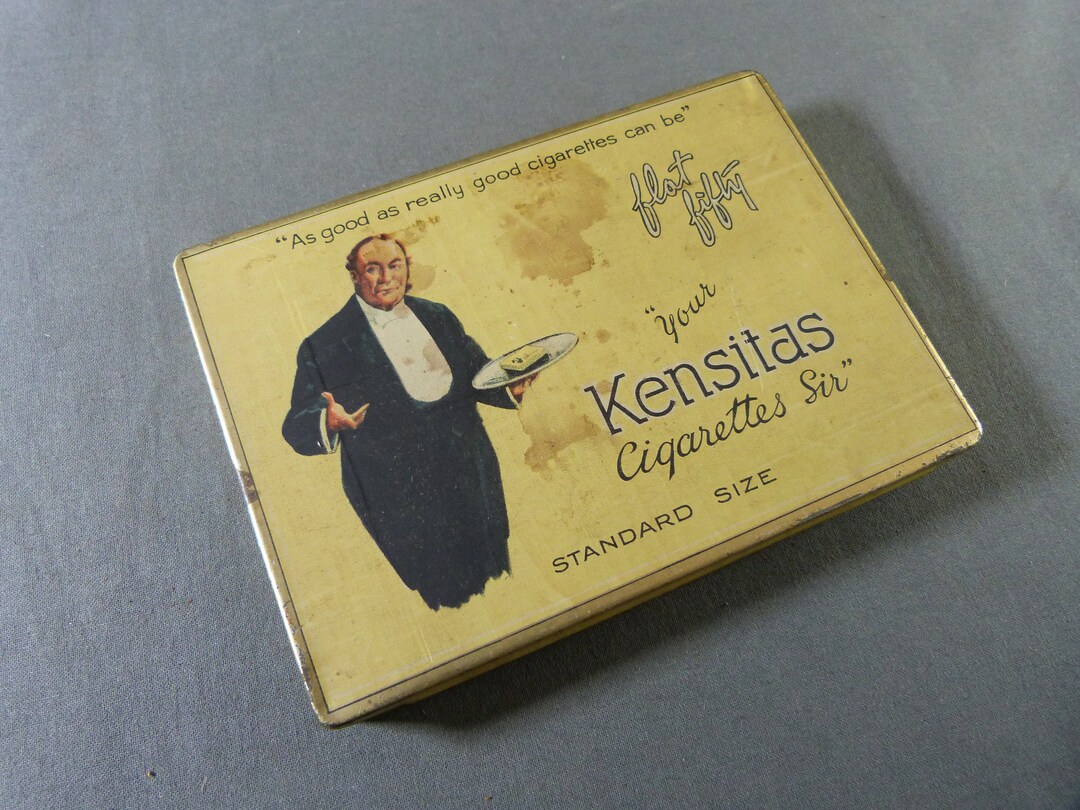 KENSITAS Empty Metal Cigarette Box 50 Cigarettes Flat Fifty - Etsy