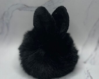 Rabbit Fur Bunny Keychain - Etsy