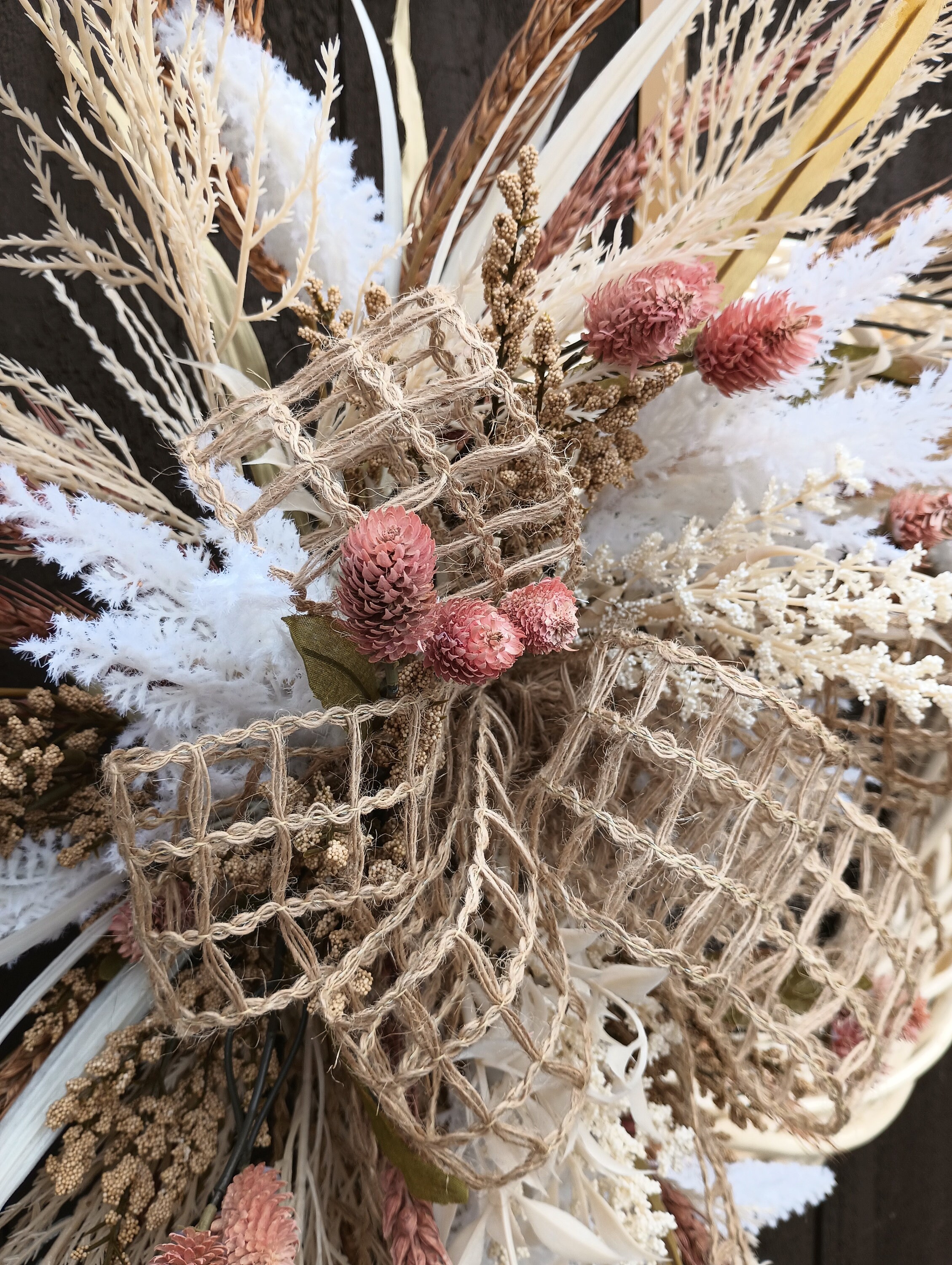 Neutral Fall Boho Chic Front Door Willow Wreath With Rustic - Etsy