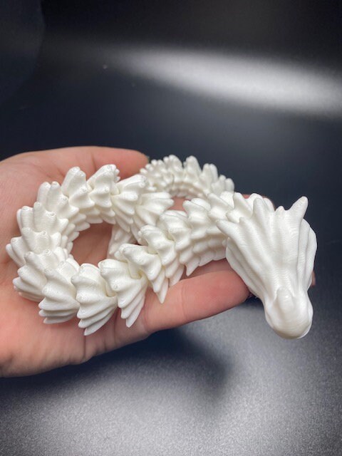 White Articulated Bone Dragon - Etsy