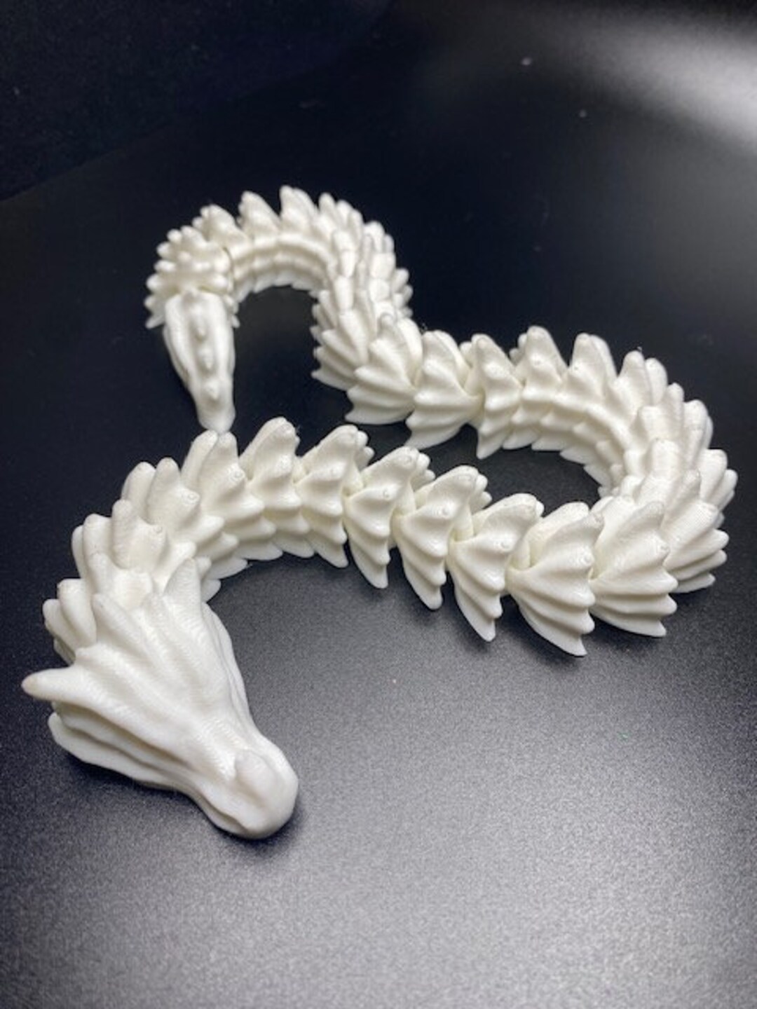 White Articulated Bone Dragon - Etsy
