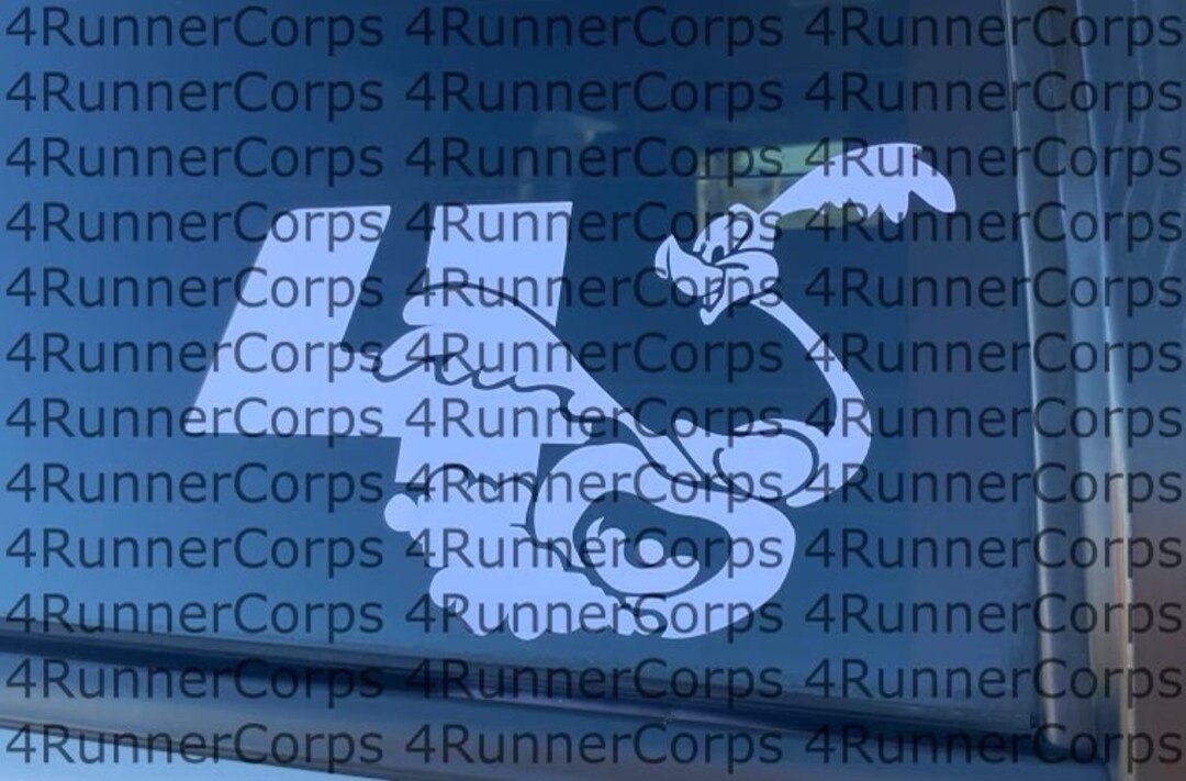 White Toyota 4runner Transfer Decal, 4runner Sticker, Transfer Decal ...