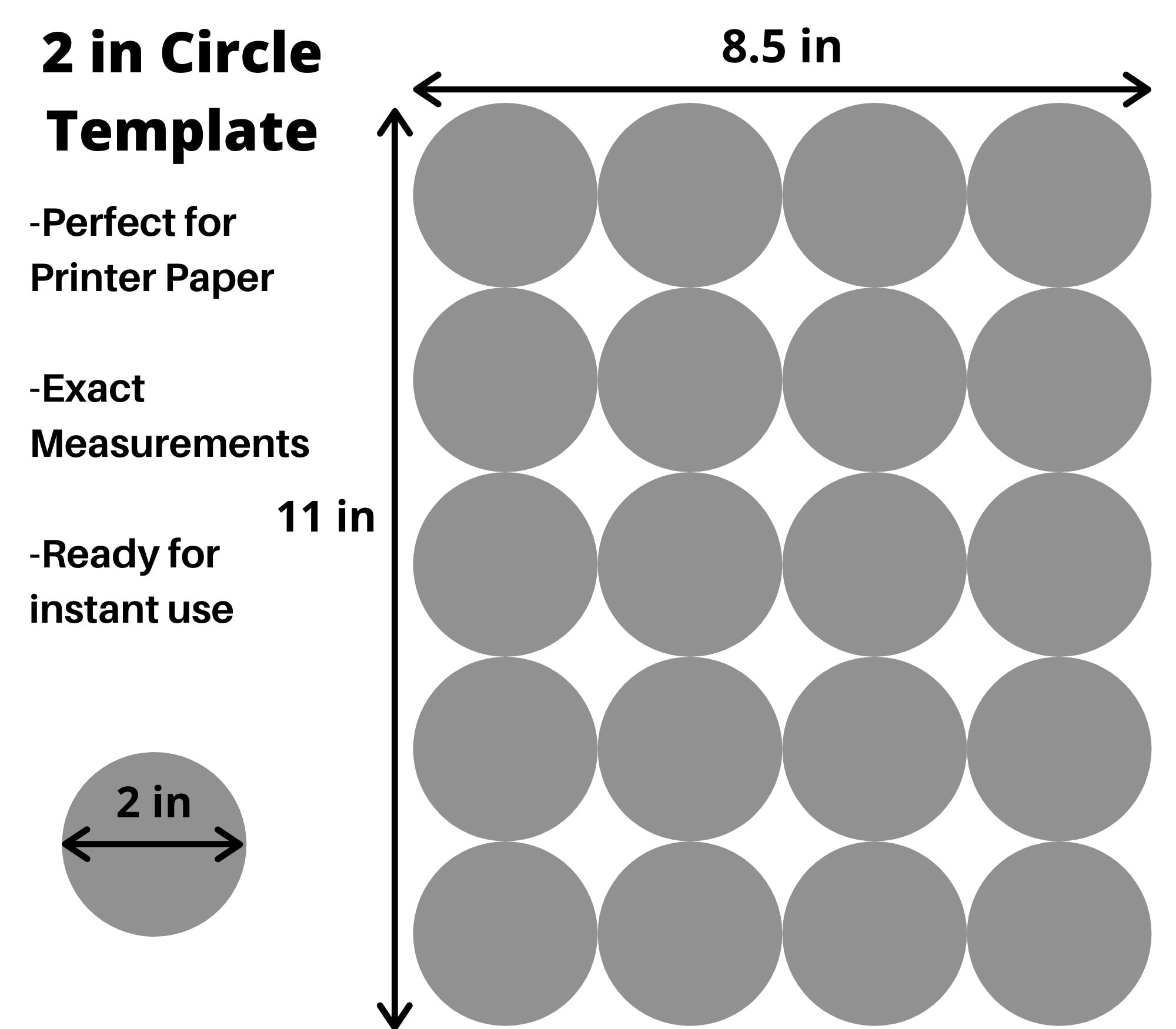 2 Inch Circle Actual Size