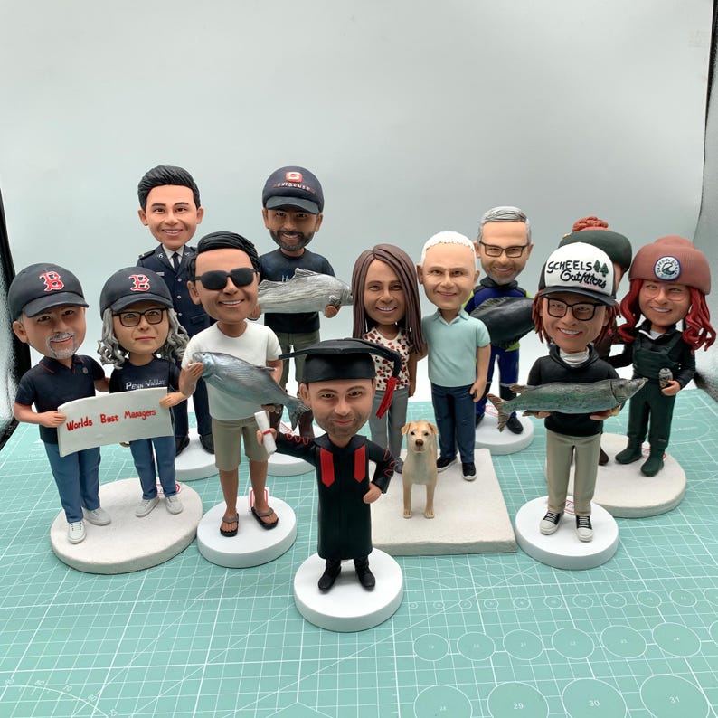 Custom Bobbleheads, Fishing Bobbleheads, Customized 3D Statues Based on ...