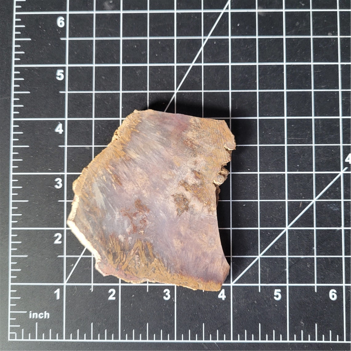 Purple Sagenite Agate Lapidary Slab, 7.5mm Thick, Rough Stone, Cabochon ...