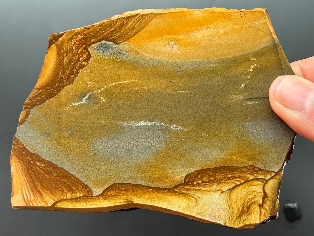 Blue Biggs Picture Jasper Stone Lapidary Slab, 5mm Thick, Rough Stone ...