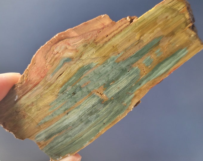 Gary Green Jasper Stone Lapidary Slab, 8mm Thick, Rough Stone, Cabochon ...